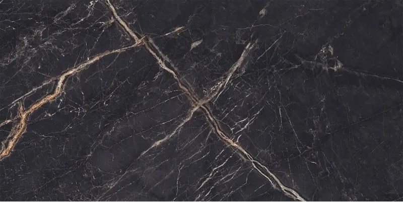 Mexen Eminet Black glazovaný gres rekt. G1, obkladačka podlahová-nástěnná 120 x 60 cm, vysoký lesk - TL201-120-060-00