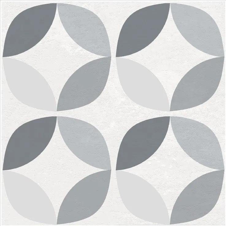 2745056 D-C-fix Samolepicí podlahové čtverce PVC šedá dlažba, geometrický vzor Geometric Style 30,5 x 30,5 cm