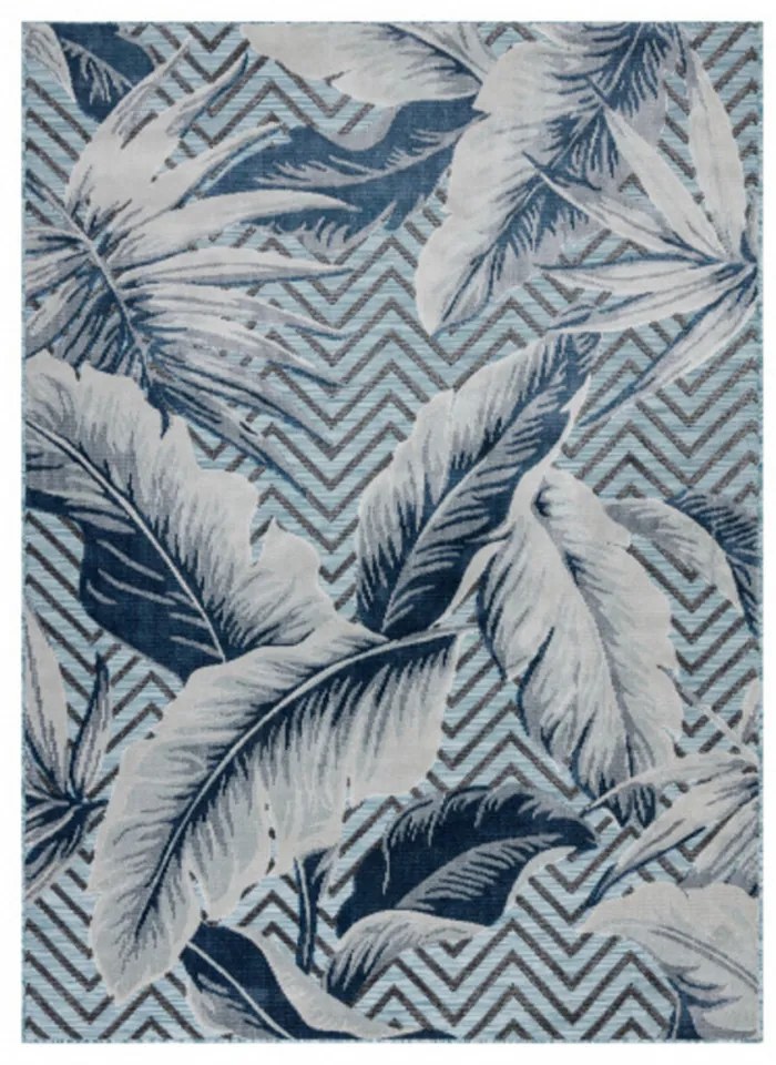 Venkovní kusový koberec Peří modrý 2 157x220cm
