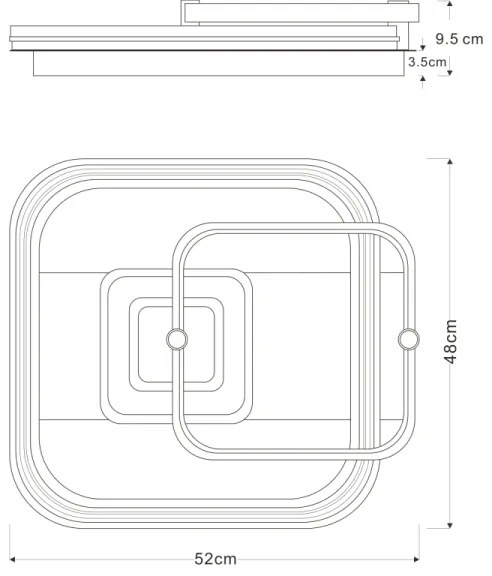Globo 48459-48 - LED Stmívatelné stropní svítidlo ANI LED/48W/230V 2700-6000K+DO