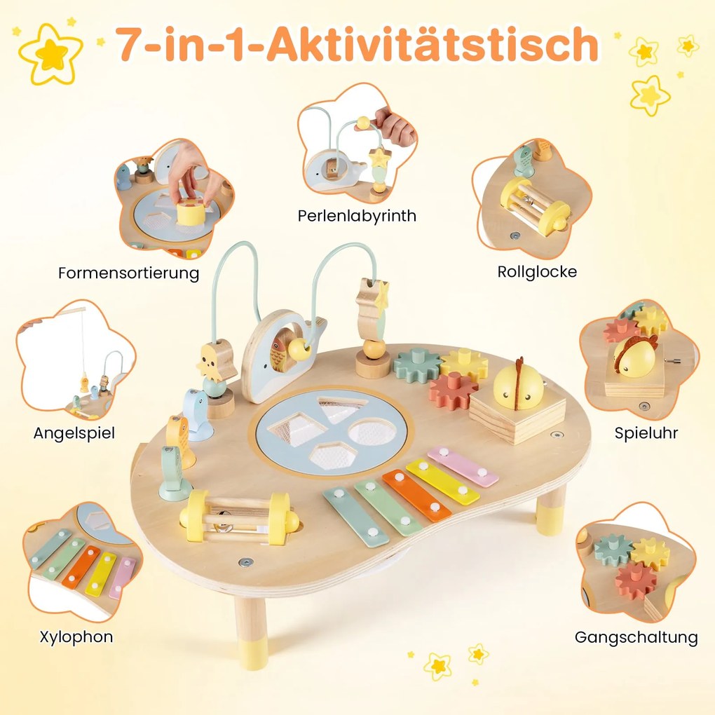 Costway 7 v 1 Aktivity pro batolata Montessori senzorické hračky od 12 měsíců