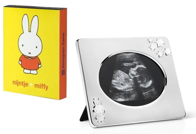 Kovový stojací rámeček ve stříbrné barvě 13x10 cm Miffy – Zilverstad