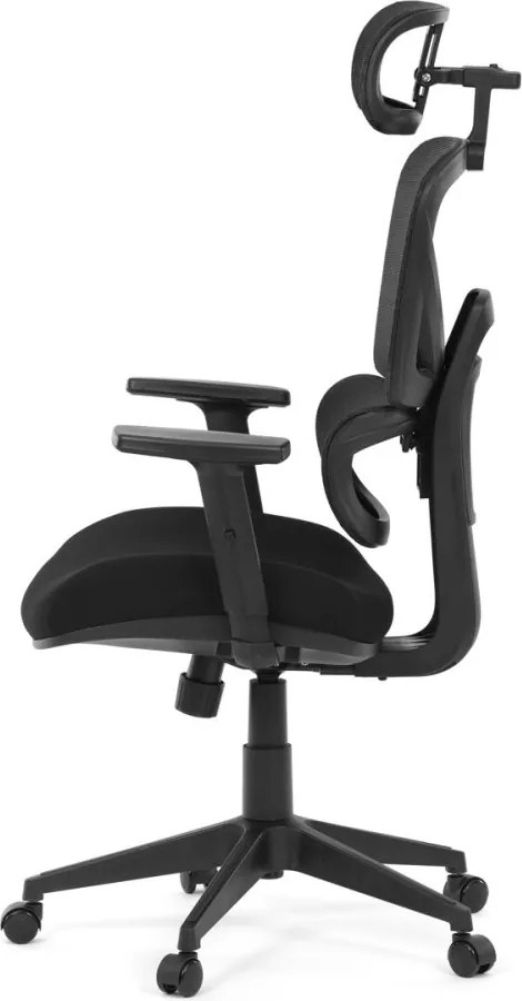 Kancelářská židle KA-Q8203 BK, synchronní mechanismus, černá látka (71 x 70) cm
