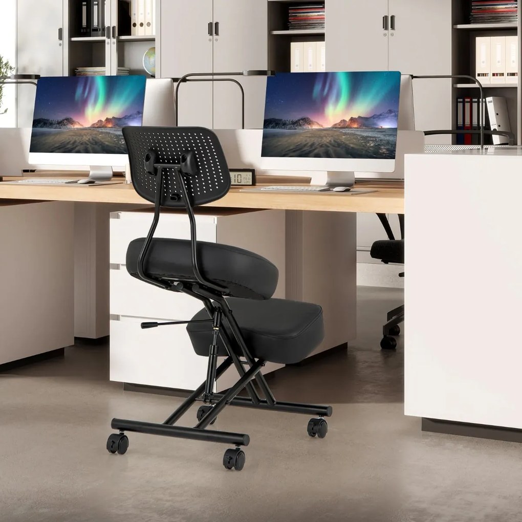 Costway Ergonomické klečící křeslo se šikmým sedákem pro úlevu od bolesti