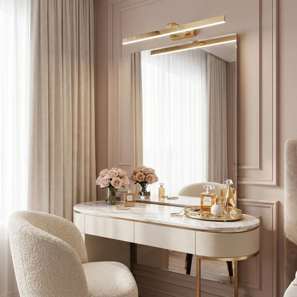 Toolight Rea, Koupelnové nástěnné LED svítidlo SWE006-1W 73cm GOLD, OSW-20105