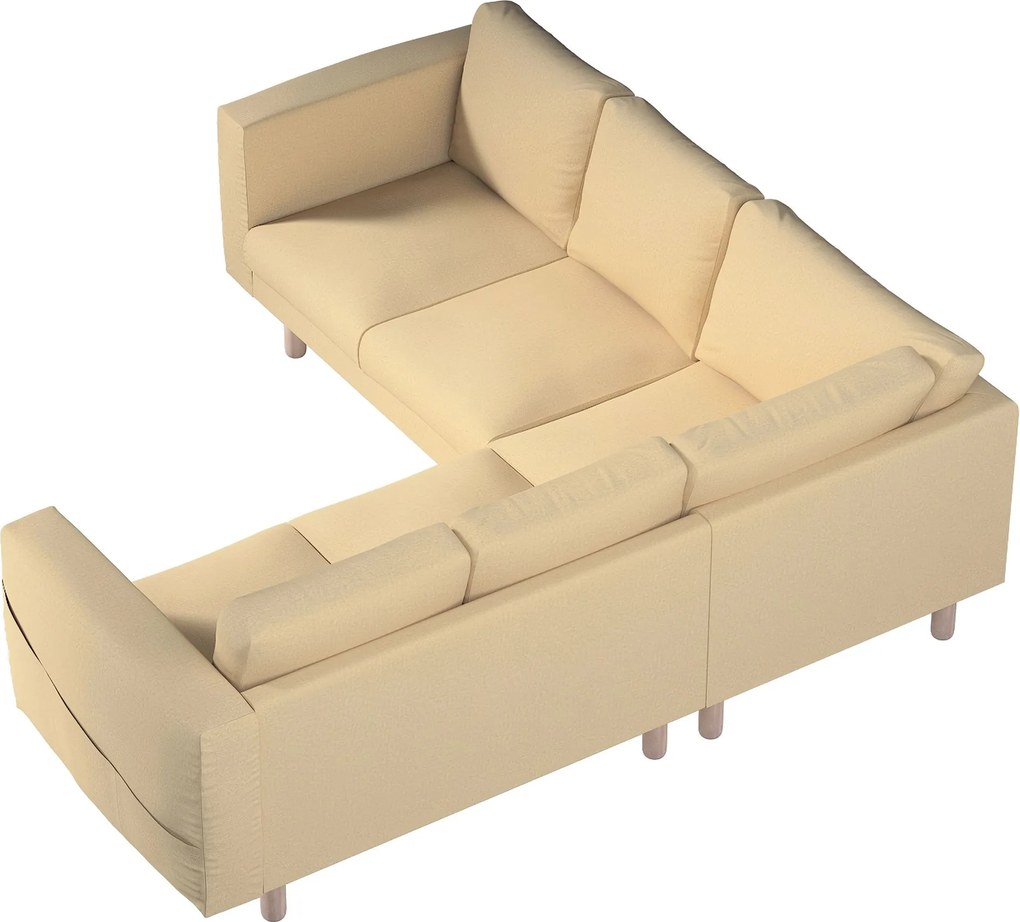 Potah na pohovku IKEA Norsborg rohová 4-místná barva béžová látka lesklé, pletený vzor