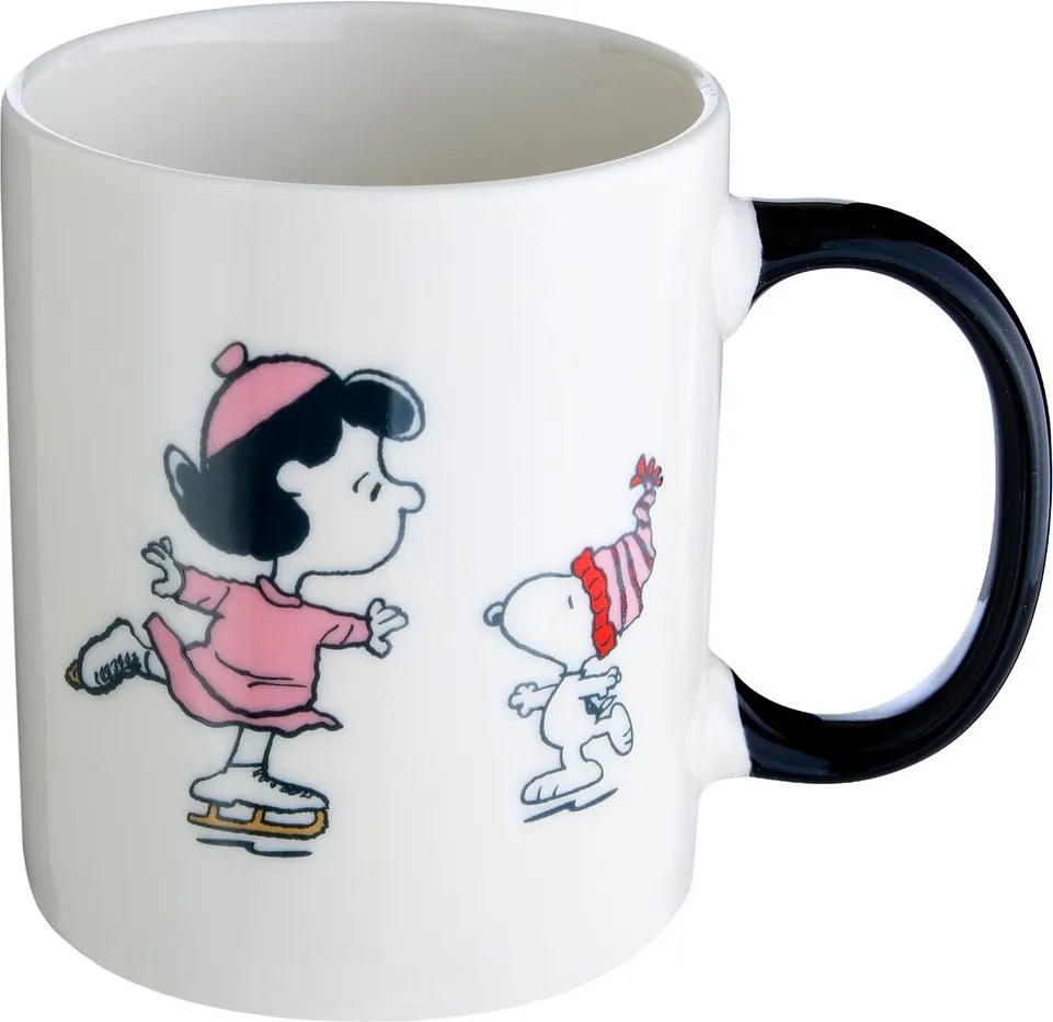 PEANUTS Hrnek bruslení 380 ml - bílá