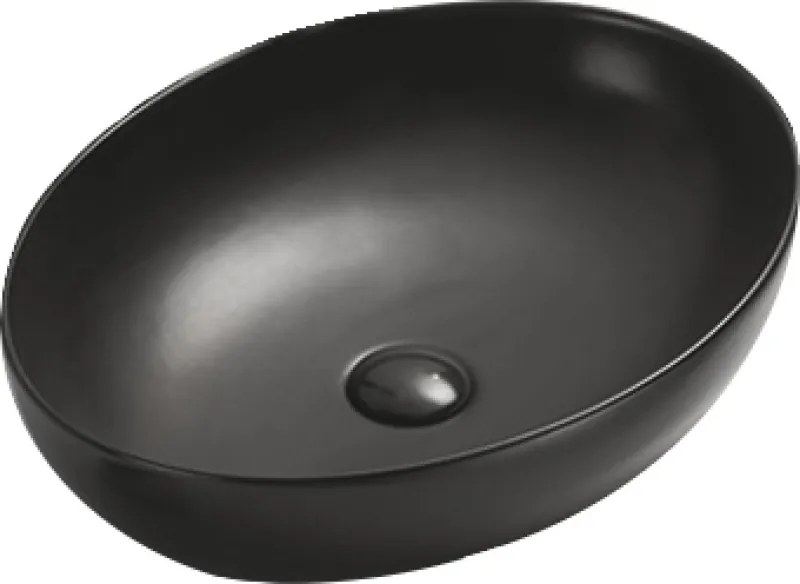 Mexen Jowita umývátko na desku 52 x 39 cm, černá mat - 21355285