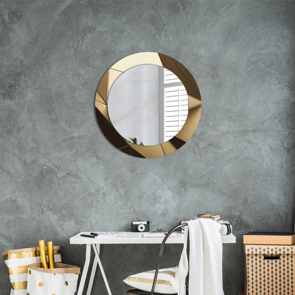 Kulaté dekorativní zrcadlo Moderní abstrakce fi 60 cm
