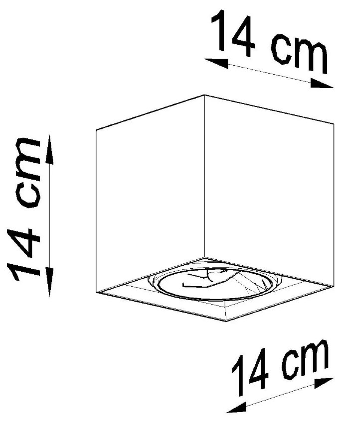 Stropní svítidlo Valde, 1x betonové stínítko