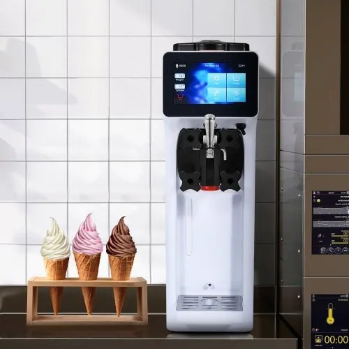 Výrobník zmrzliny na jemné servírování zmrzliny s výtěžností 10 l/h s jednou