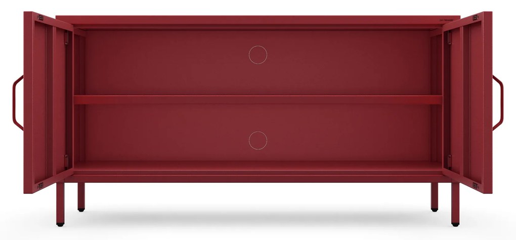 TV stolek na nohách ROSA, 1150 x 595 x 400 mm, Moderní: červená barva