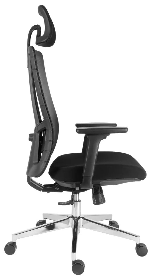 Ergonomická kancelářská židle ERGODO ELVON - černá síťovina / nosnost 150 kg