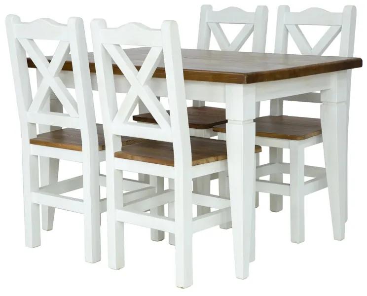 ARTEN Rustikální jídelní stůl POPRAD MES03B - borovice (bílý vosk) ROZMĚR: (š/h/v) 80 x 80 x 76 cm