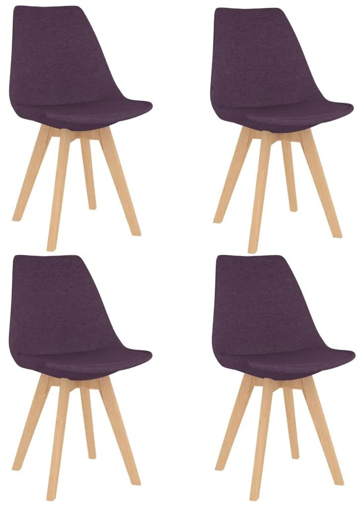 324174 vidaXL Jídelní židle 4 ks fialové textil