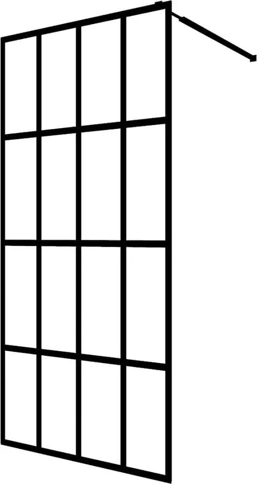 Zástěna do průchozí sprchy čiré tvrzené sklo 118 x 190 cm 145677