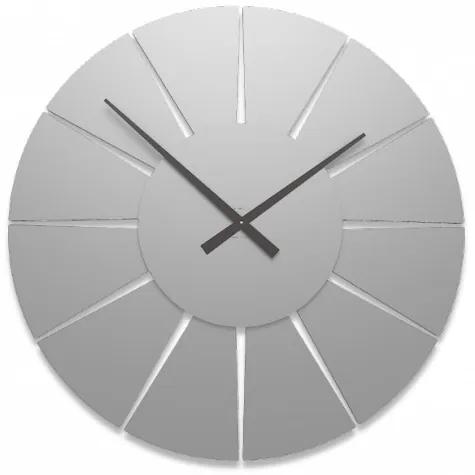 Designové hodiny 10-326 CalleaDesign Extreme L 100cm (více barevných variant) Barva stříbrná-2 - RAL9006 Dýha černý ořech - 85