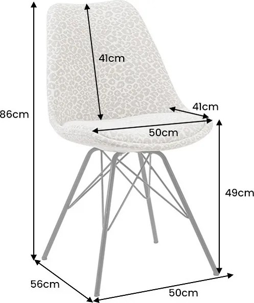 Designová židle Sweden béžová / šedá