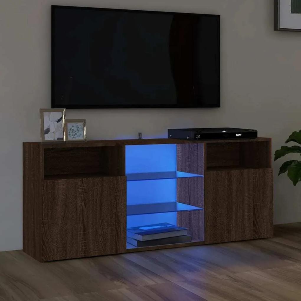 vidaXL TV skříňka s LED osvětlením 120x30x50 cm [804301] Barva: Betonová šedá
