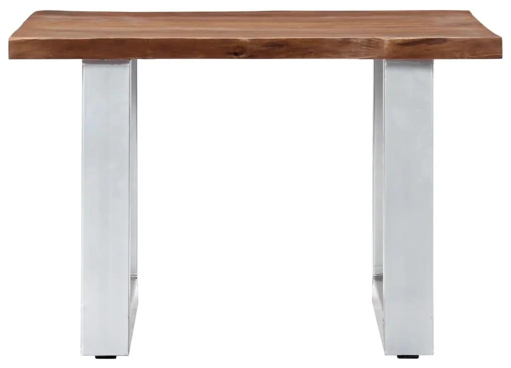 Konferenční stolek s živou hranou 60x60x40 cm akáciové dřevo