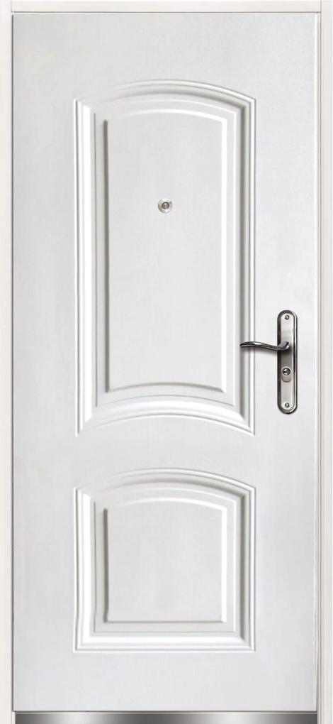 RA08 Plechové dveře 96 L, 950 × 2050 mm, fólie, levé, bílé, plné