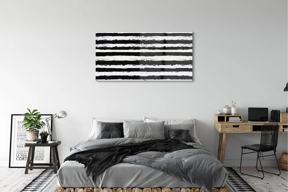 akrylový obraz Nepravidelné pruhy zebra 125x50 cm