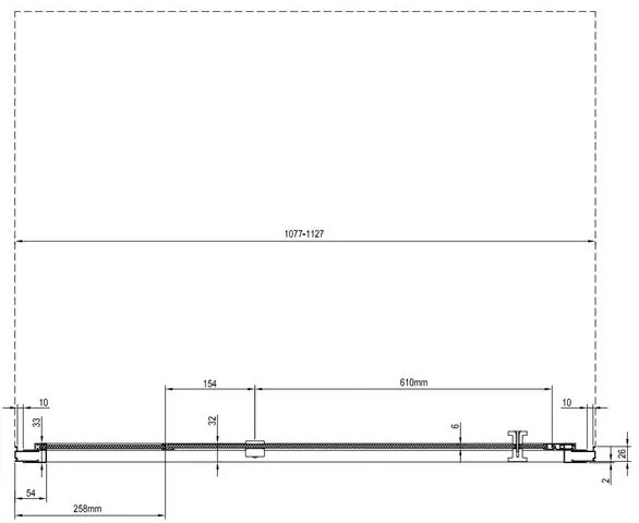 Ravak Nexty Sprchové dveře 110 cm, ALU lesk+transparent NDOP2-110 03OD0C00Z1