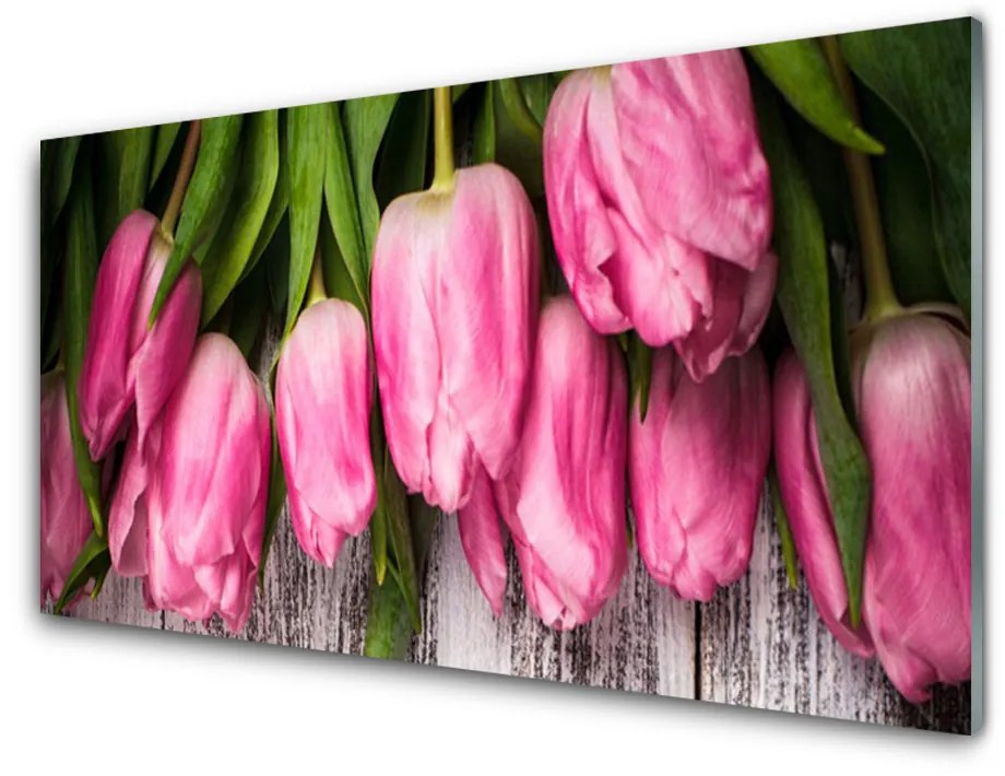 Obraz na skle Tulipány 100x50 cm