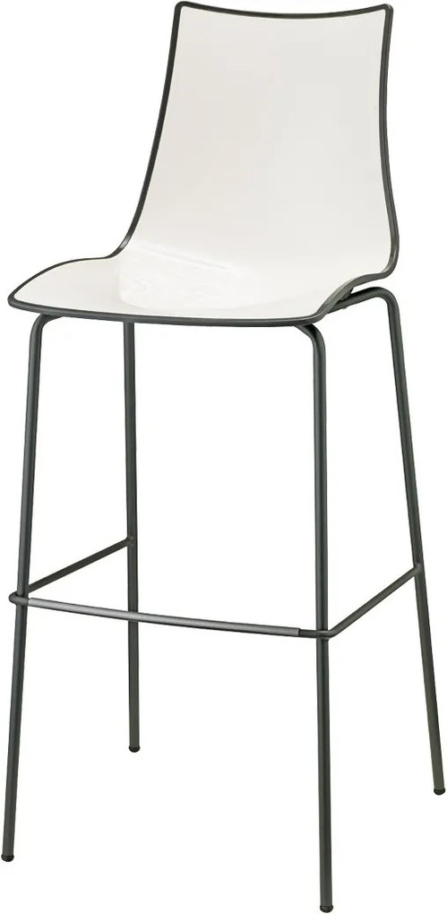 SCAB - Barová židle ZEBRA BICOLORE H80 lak
