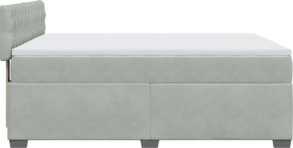 Box spring postel s matrací světle šedá 140x200 cm samet 3288636