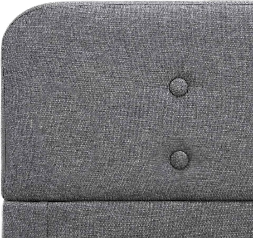 Rám postele světle šedý textil 100 x 200 cm 284901