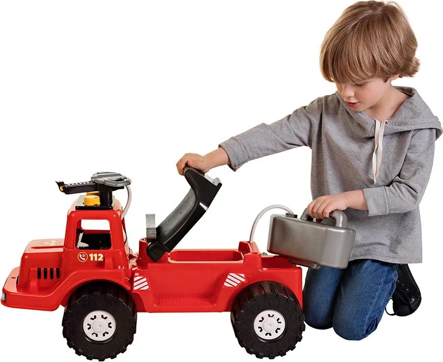Dětské hasičské odrážedlo stříkací vodu BAYO se zásobníkem 70 cm