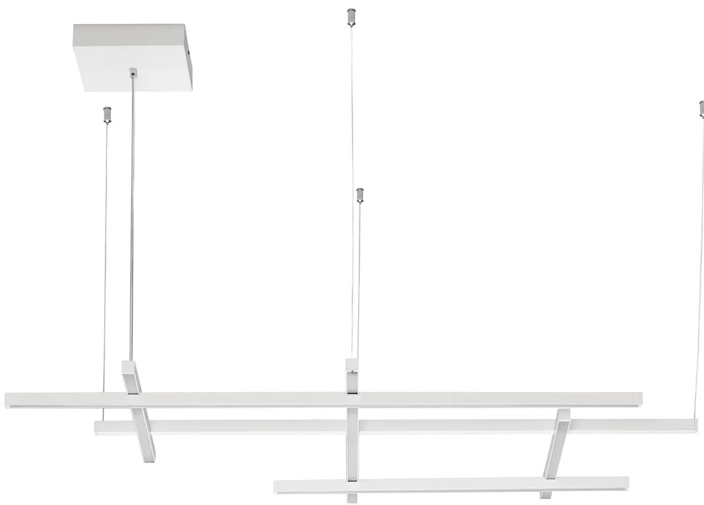 LED stmívatelný bílý designový lustr Pace