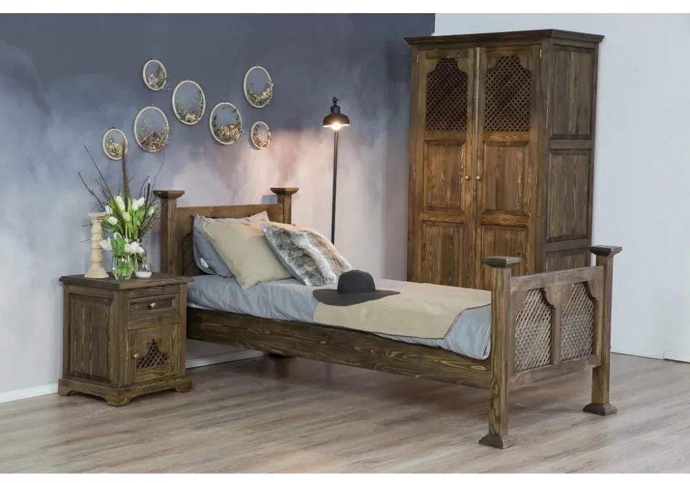 Massive home | Dřevěná postel Corona IV - výběr moření MHACC080 90 x 200 cm