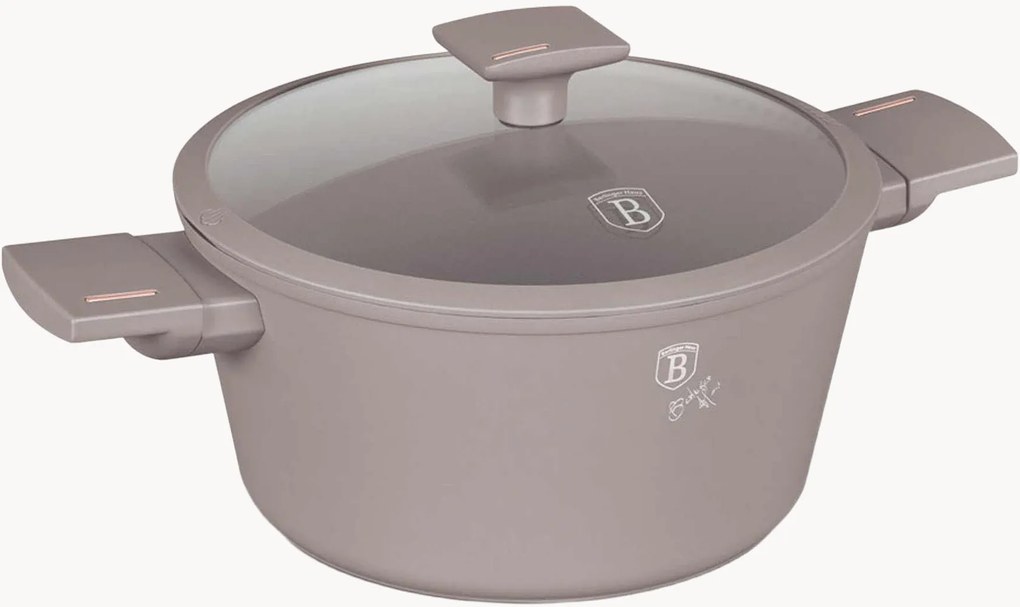 Hrnec's nepřilnavým povrchem a pokličkou Taupe Collection