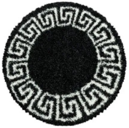 Hans Home | Kusový koberec Hera Shaggy 3301 anthrazit kruh - 160x160 (průměr) kruh