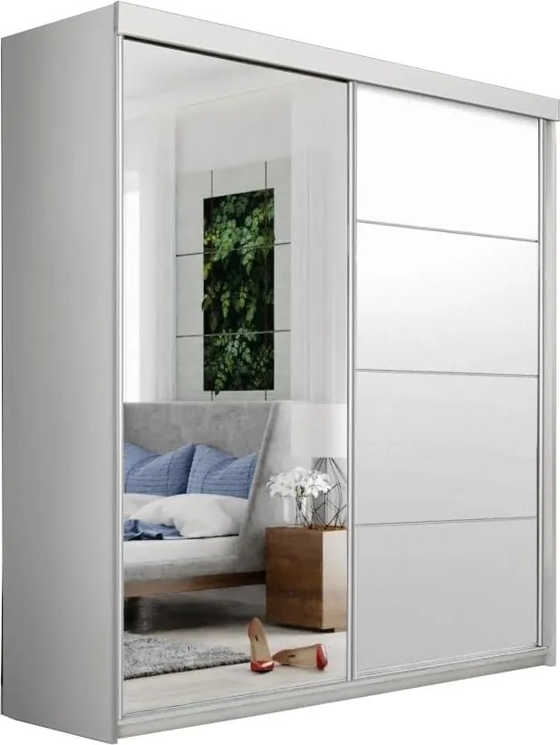 Posuvná skříň TOP B-23 - bílý 150x200x62 cm