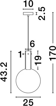 Závěsné LED svítidlo NOVA LUCE NOSTOS 6W 3000K 9009102 stmívatelné Triac