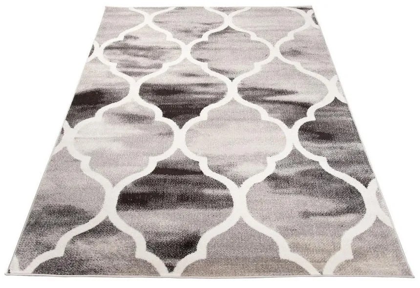 Kusový koberec Velká mříž krémově hnědý 240x340cm