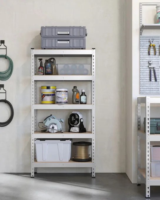 Regál 75x155x30 cm GLR300E01 stříbrný