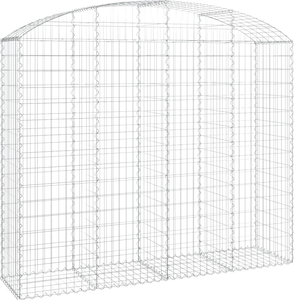 Klenutý gabionový koš 200 x 50 x 160/180 cm pozinkované železo 153478