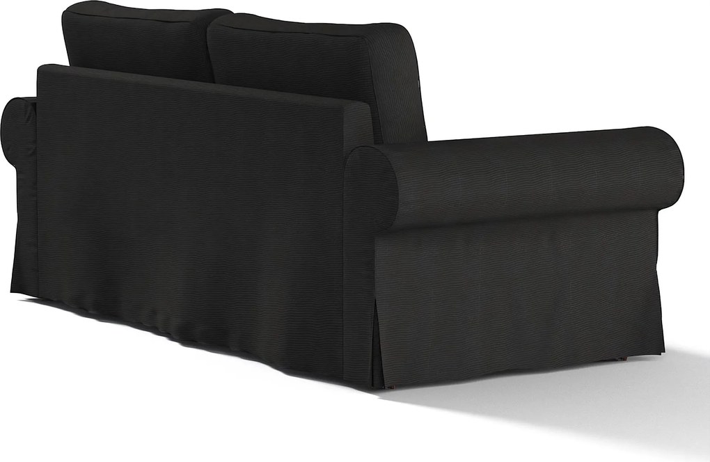 Potah na pohovku IKEA Backabro, 3-místná, rozkládací barva černá látka pletený vzor