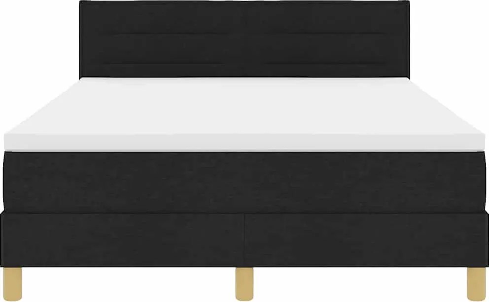 Postel s boxspringem s polštářem Černá 140 x 200 cm textil 3338848