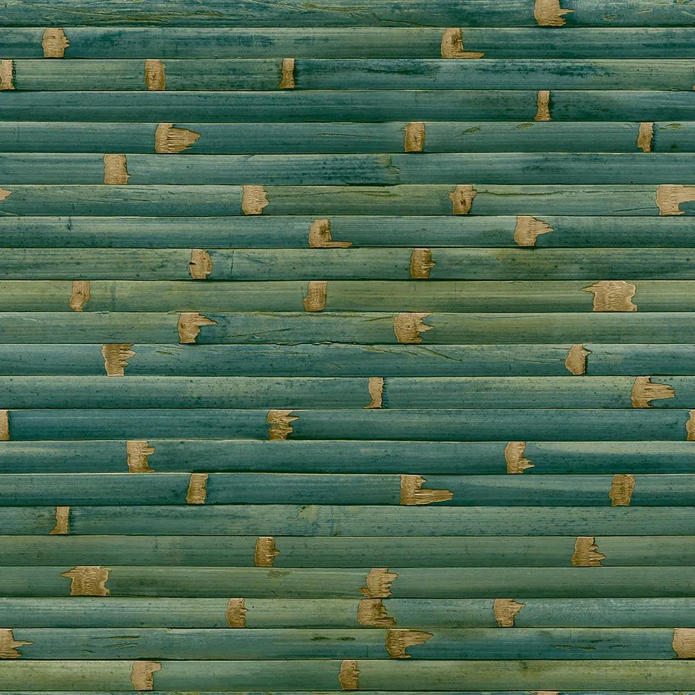 Grandeco Zelená vliesová tapeta, imitace bambusu, WL1101 rozměry 0,53 x 10,05 m
