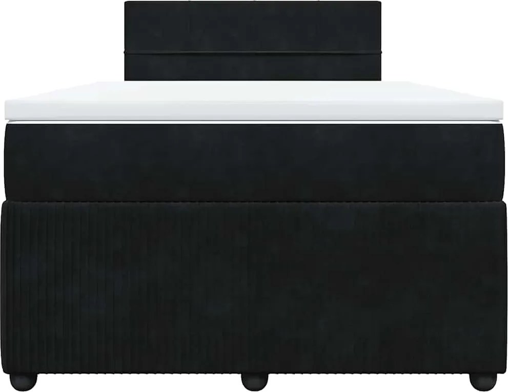 Box spring postel s matrací černá 120 x 190 cm samet 3287688