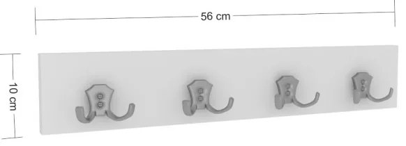 Nástěnný věšák do chodby Hante Alaska bílá