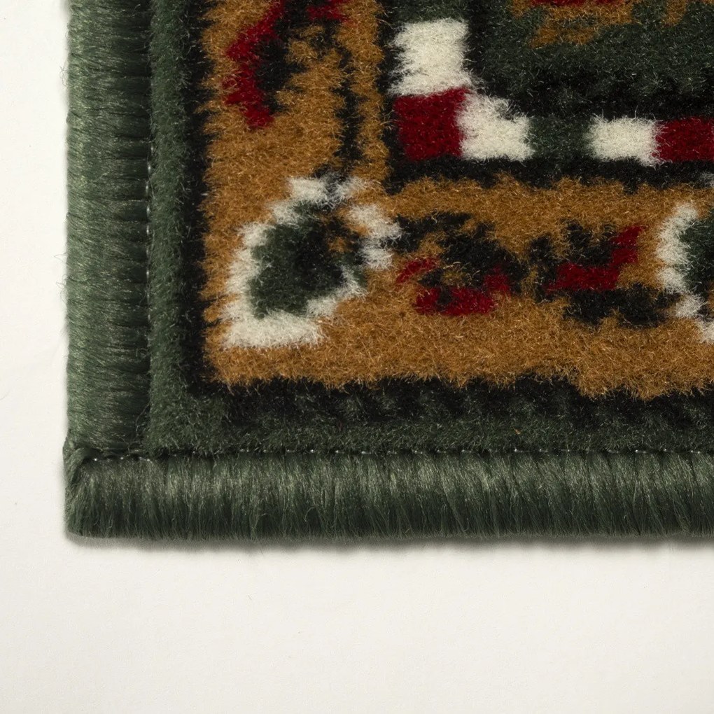 Alfa Carpets, Běhoun na míru TEHERAN T-102 green, šíře 120 cm, zelená, chodba / předsíň