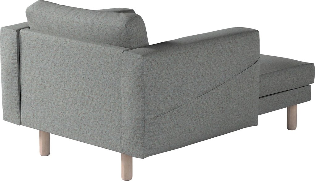 Potah na IKEA Norsborg šezlong s loketními opěrkami barva modrá látka pletený vzor