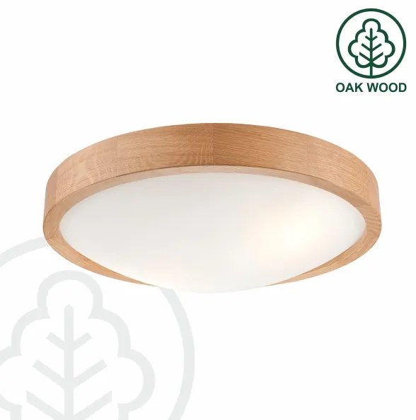 Brilagi - LED Stropní svítidlo CARVALHO SLIM 2xE27/15W/230V dub pr. 37 cm