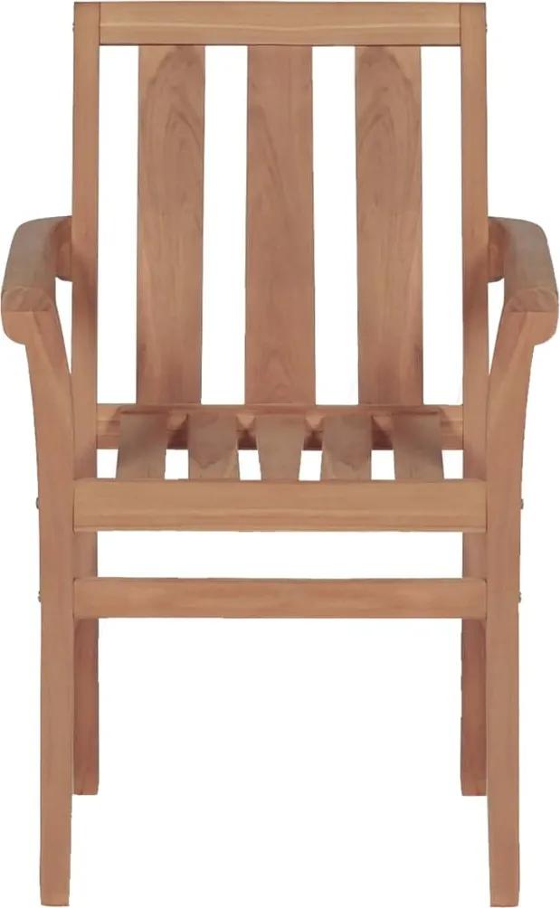 vidaXL Stohovatelné zahradní židle 2 ks masivní teakové dřevo [44725]